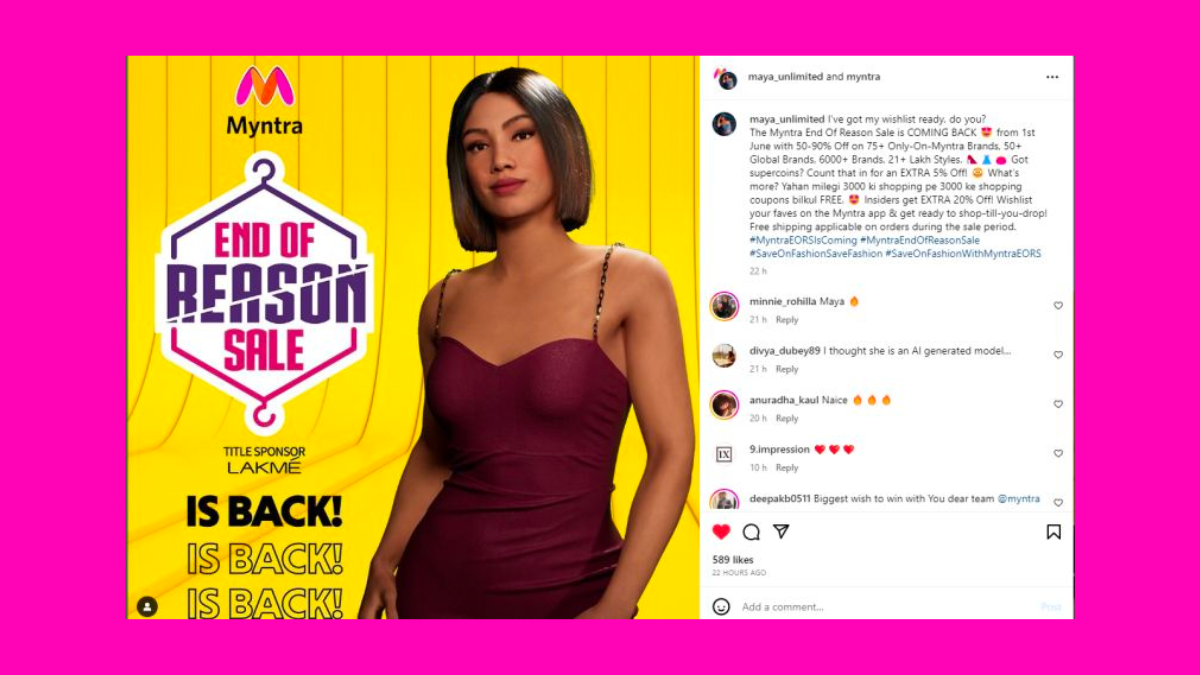 Maya: Myntra’s Virtual Fashion Influencer Redefining the Future of Style
